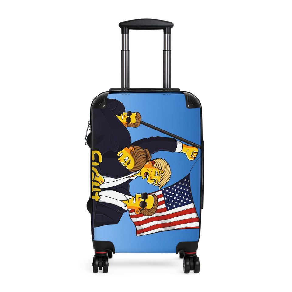 Trump Fight Suitcase, Trump Assassination Suitcase, Trump Cartoon ...