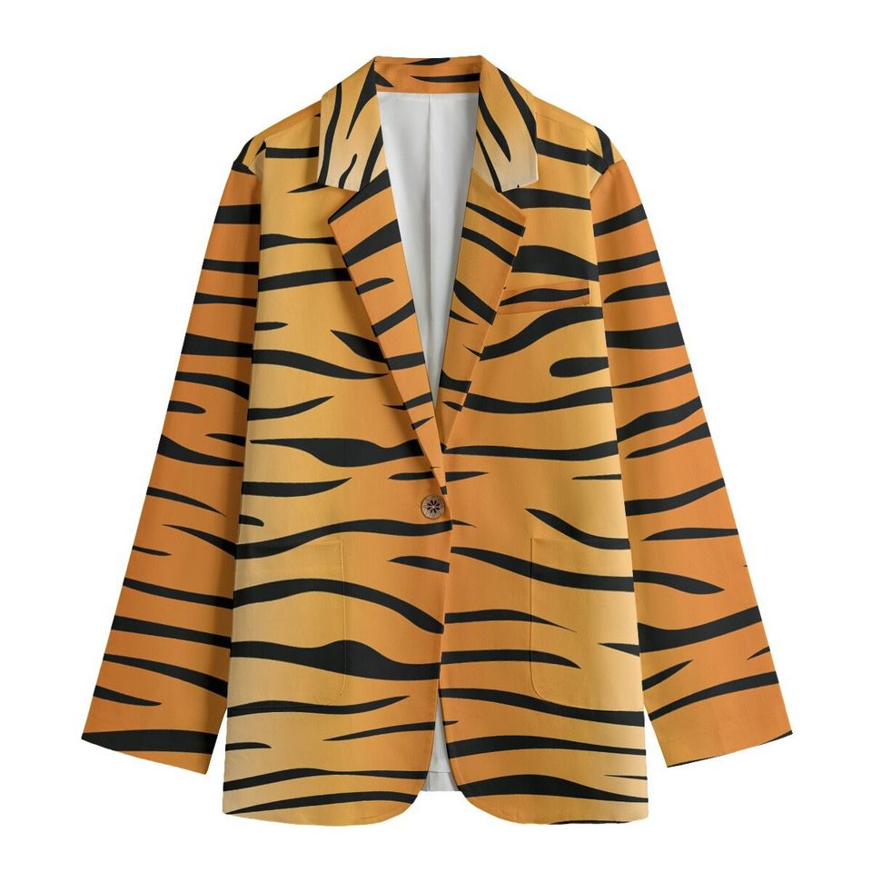 Women's Leisure Blazer, Tiger Blazer, Tiger print blazer, animal's ...