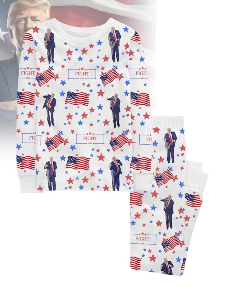 Trump President Christmas Pajamas Set, Humorous Trump Pajama Pants ...