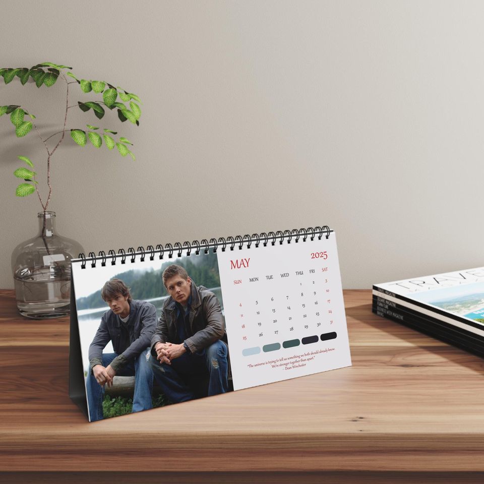 2025 Supernatural Desk Calendar | 2025 Desk Calendar | Dean Winchester ...