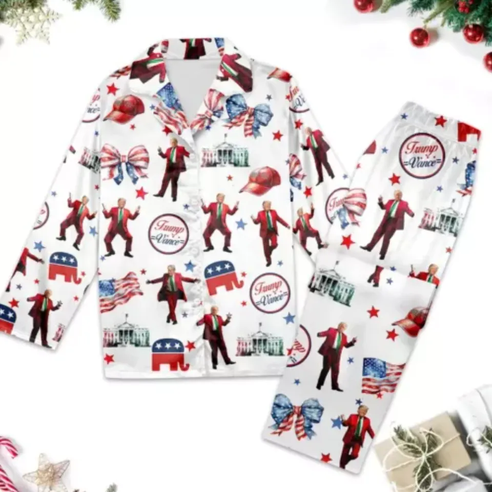 Trump Vance Pajamas, Coquette Bow Trump Pajamas Set | ID 20237909 by ...