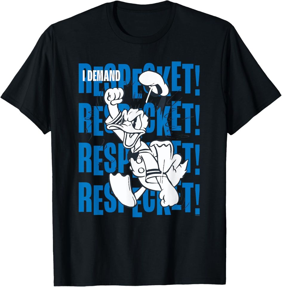 Disney Donald Duck I Demand Respect! Retro T-Shirt | ID 20244862 by ...