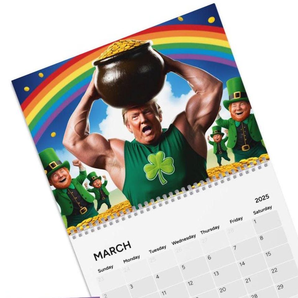 Funny Trump Best Moments 2025 Calendar, Muscular Trump Wall Calendar ...