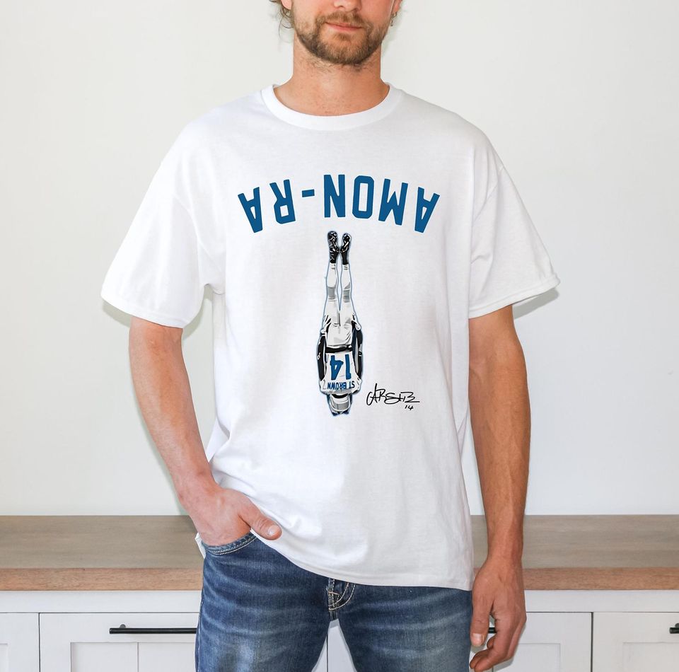 Detroit Lions Amon-Ra St. Brown Football Player Headstand Graphic ...