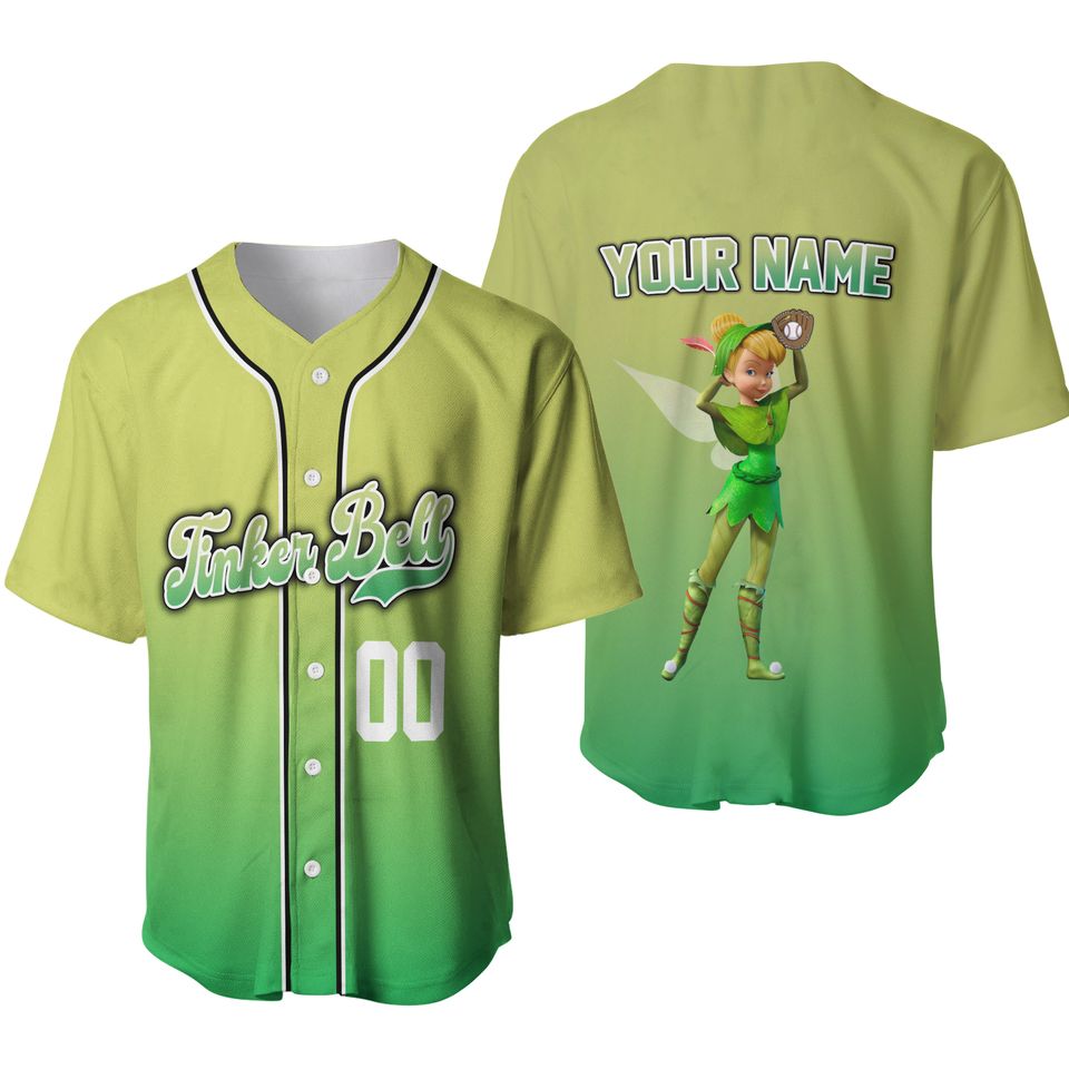 Personalized Disney Tinkerbell Baseball Jersey | ID 12797550 by Gustavo ...