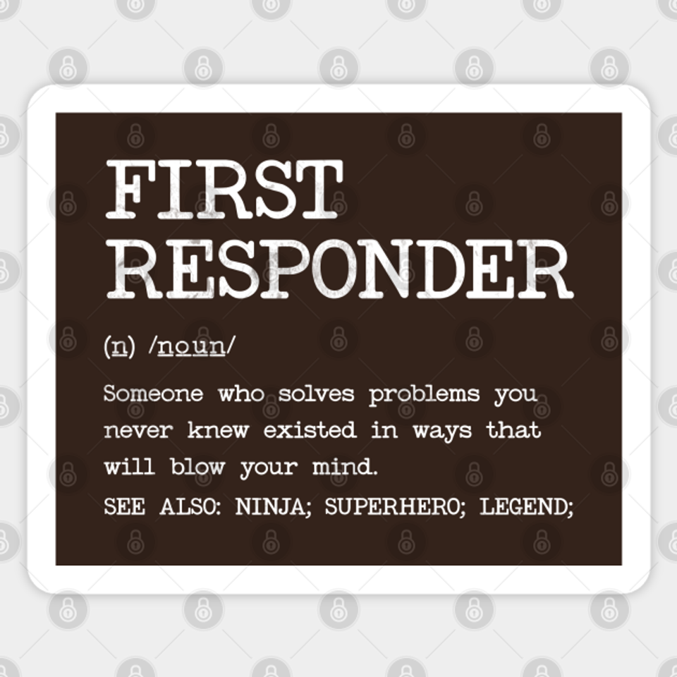 First Responder- Definition design - First Responder - Sticker | ID ...