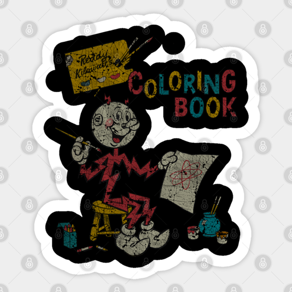 VINTAGE REDDY KILOWATT COLORING BOOK - Reddy Kilowatt - Sticker | ID ...