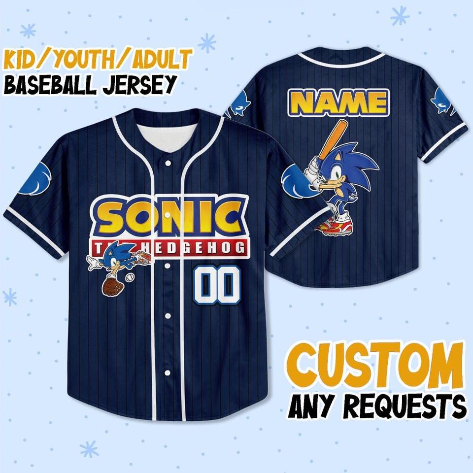 Personalized Sonic Hedgehog Jersey, Gifted kids for birthday, Giftful ...
