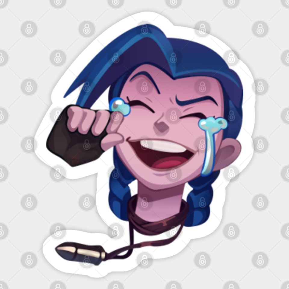 Jinx laugh emote - Jinx - Sticker | ID 350720 by Katina Peeva | Printblur