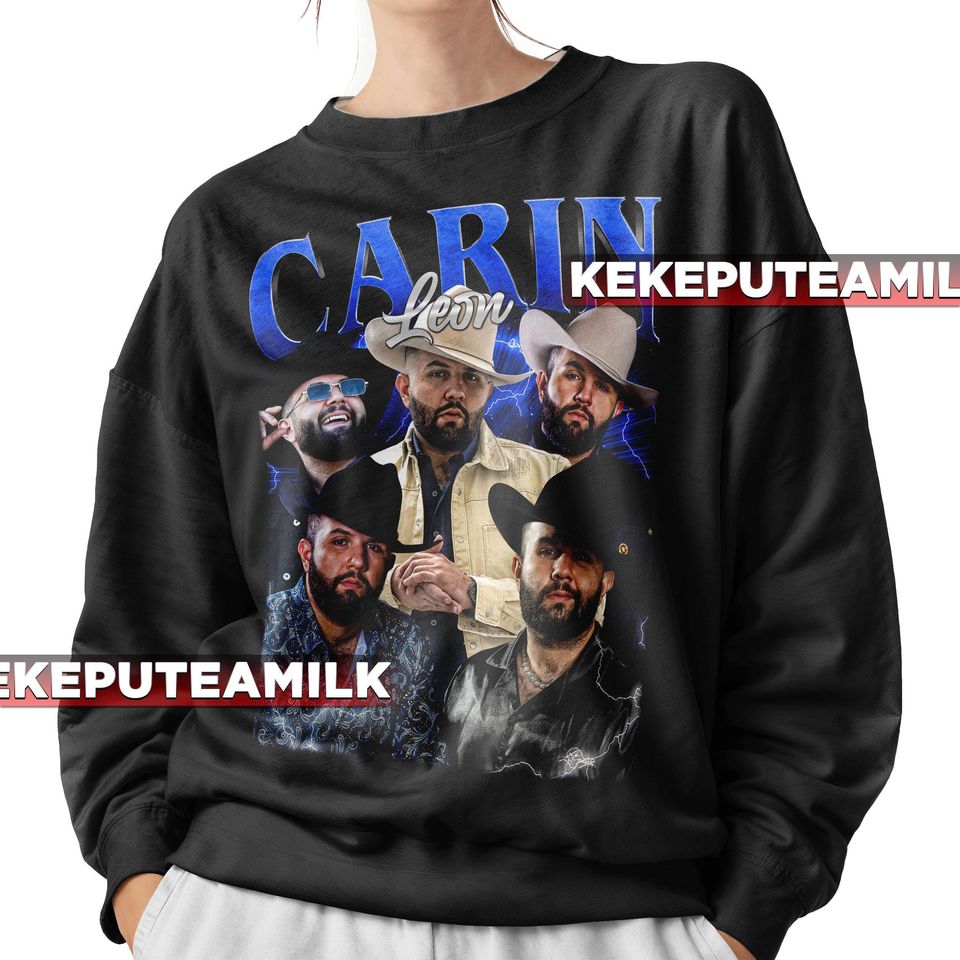 Limited Carin Leon Unisex Sweatshirt, Music Vintage 90s Poster Graphic ...