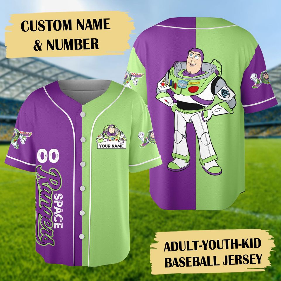 Men's XS Personalized Buzz Lightyear Baseball Jersey, Toy Story ...