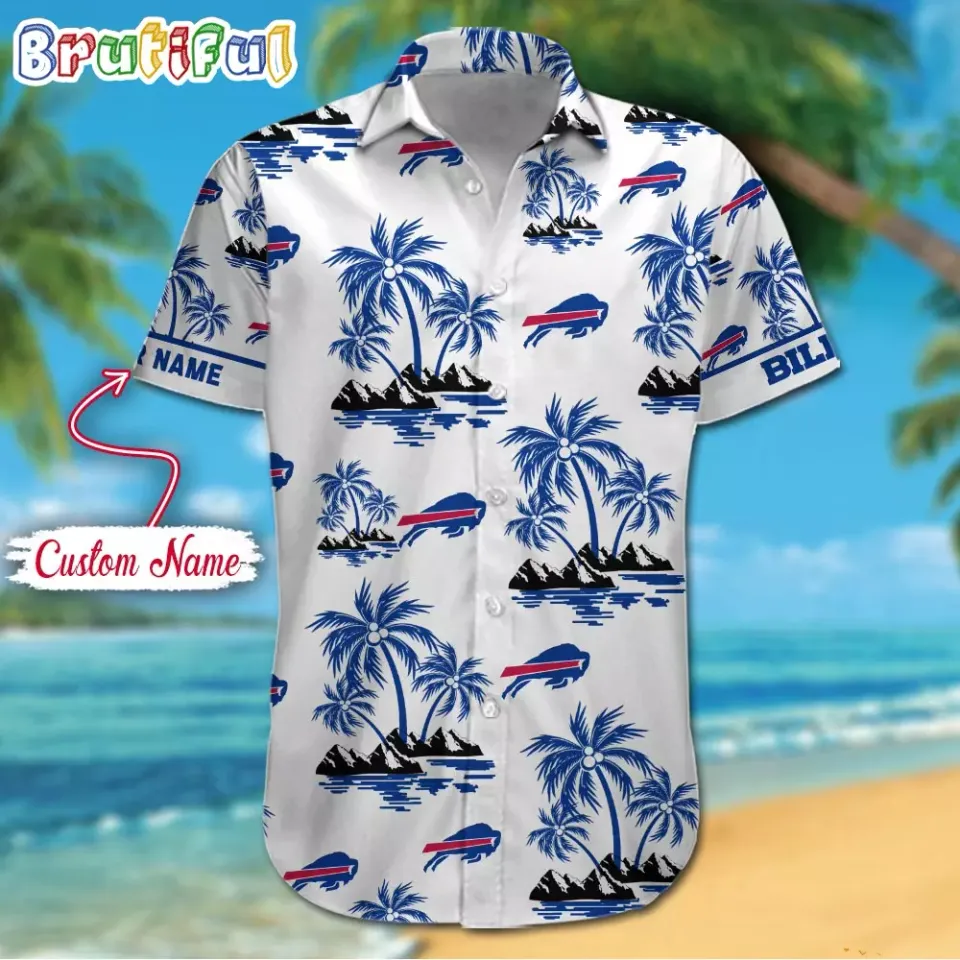 Personalized Buffaloss Team Billss Coconut Palm Tree Hawaiian Shirt ...