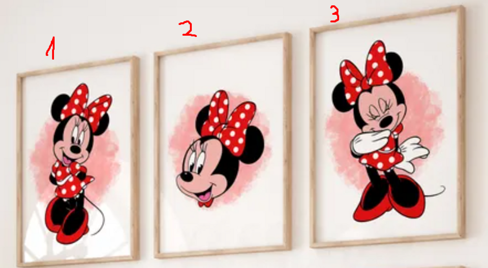 Minnie Mouse Print , Minnie Mouse Poster, Girls Bedroom Prints, Minnie ...
