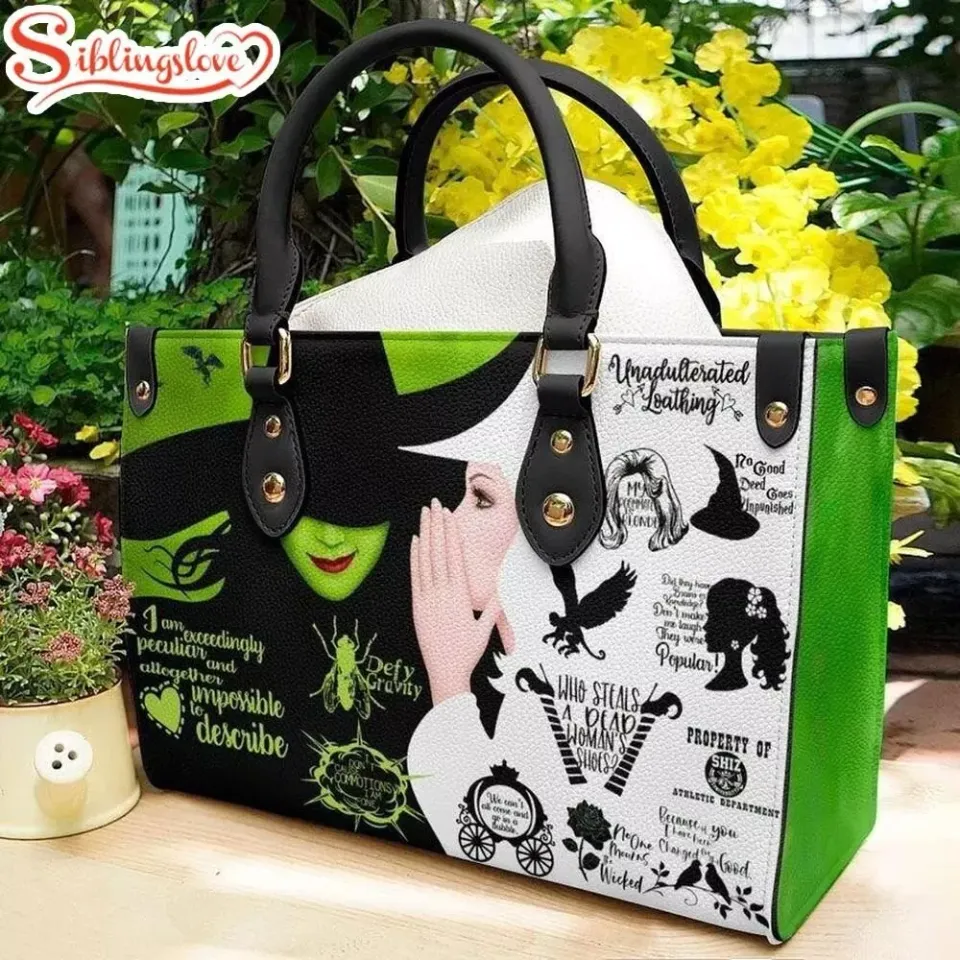 Wicked Elphaba and Glinda Leather Handbag, Witches Leather Bag Gift ...