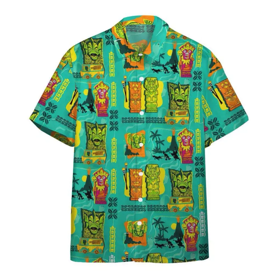 3D Scooby Doo x Tiki Custom Cosplay Unisex Short Sleeve Hawaiian Shirt ...