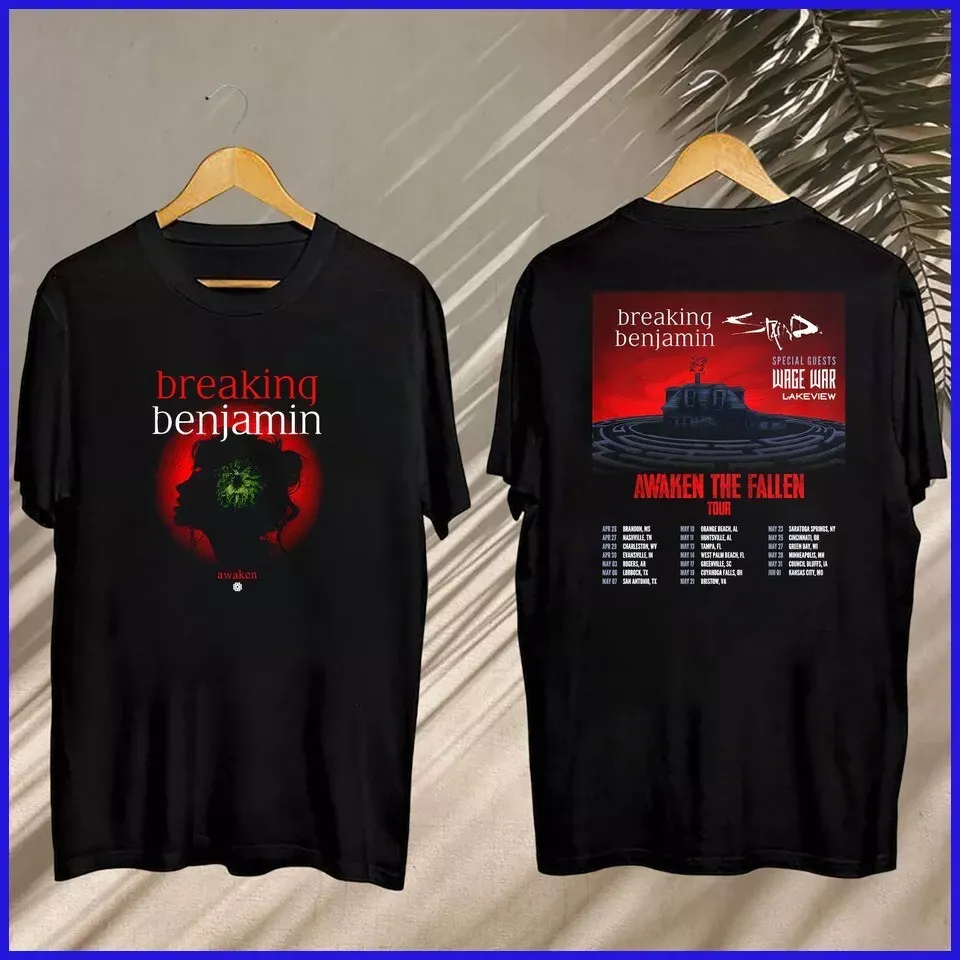 Breaking Benjamin 2025 Tour Shirt, Breaking Benjamin Awaken The Fallen ...