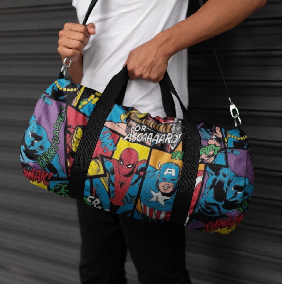 Mar vel A vengers Comics Duffel Bag, Comics Duffel Bag, Spider- Man Bag ...