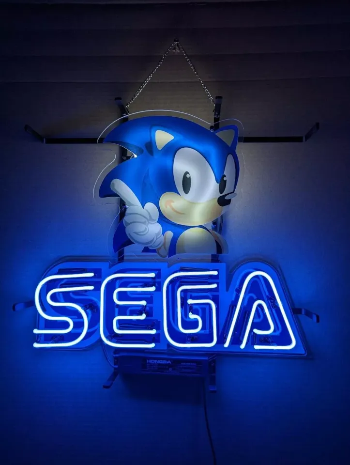 SEGA Neon Sign / Sonic The Hedgehog Neon / Gaming Room / Man Cave ...