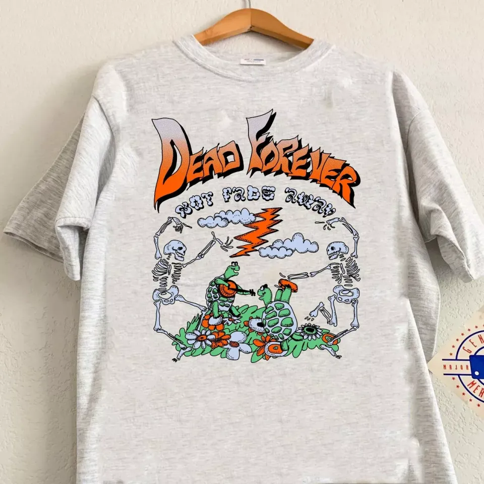 Dead and Company dead forever tour 2025 short sleeve ash color shirt ...