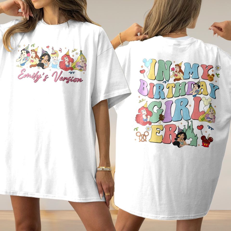 Personalized In My Birthday T-Shirt, Cute Princess Team Shirt, Princess ...