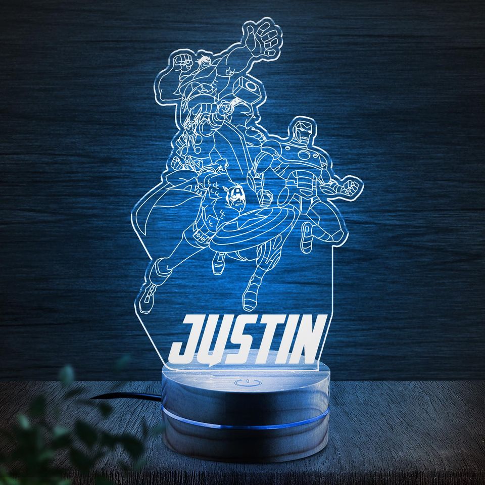Personalized Avengers Night Light/Marvel Superheros Night Light/Hulk ...
