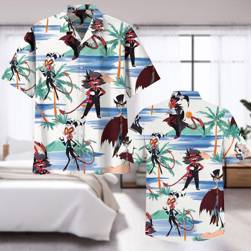 Hazbin Hotel Movies Hawaiian Shirt, Helluva Boss Millie Button Shirt ...