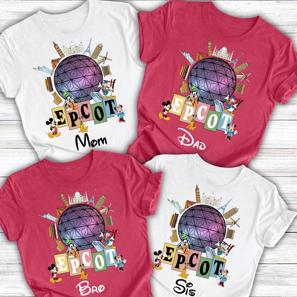 Disney Epcot Family Shirts, Custom Disney Epcot Theme Park Shirts 2025 ...
