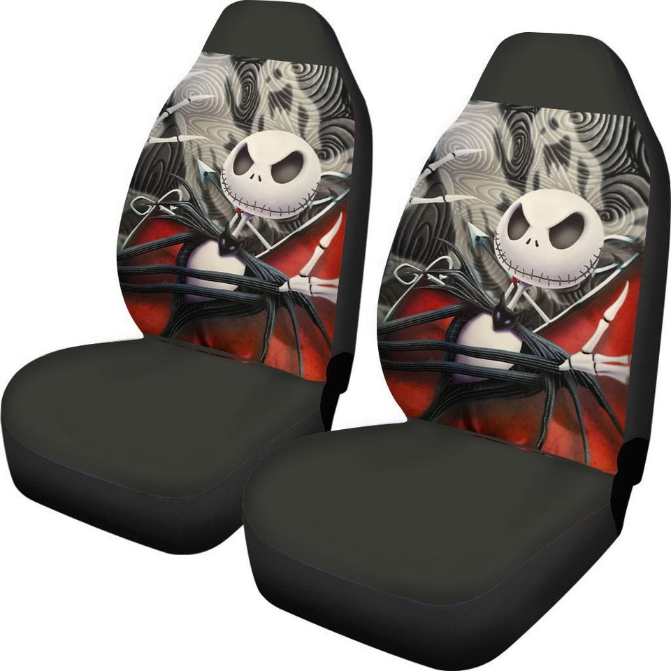 Disney NBC Skellington Jack Ghostly Front Low Back Seat Covers ...
