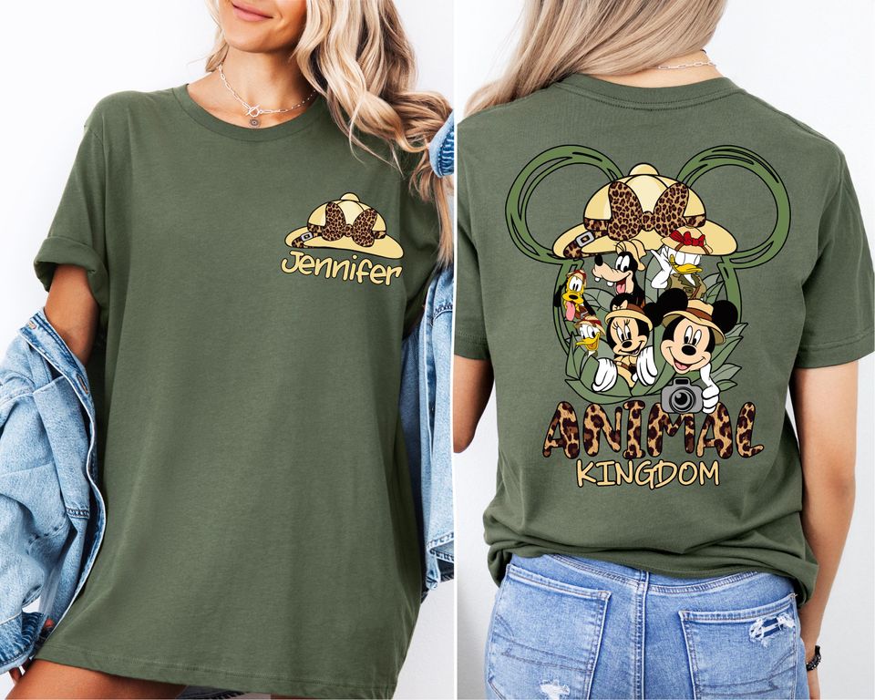 Mickey and Friends Safari Shirt, Disney Animal Kingdom Tee, Custom ...