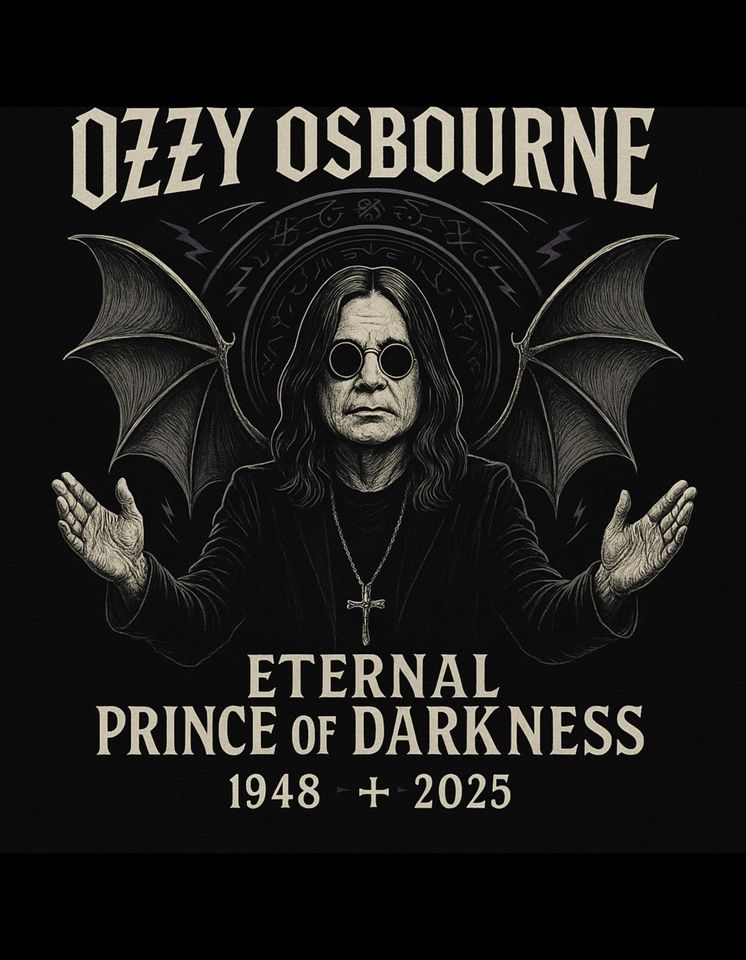 Ozzy Osbourne Memorial Design 2 Digital Files for Poster and T-shirt ...