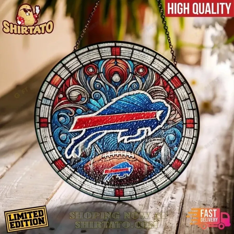 Buffalo Football Team Billss Suncatcher Stained Glass Window Hanging ...