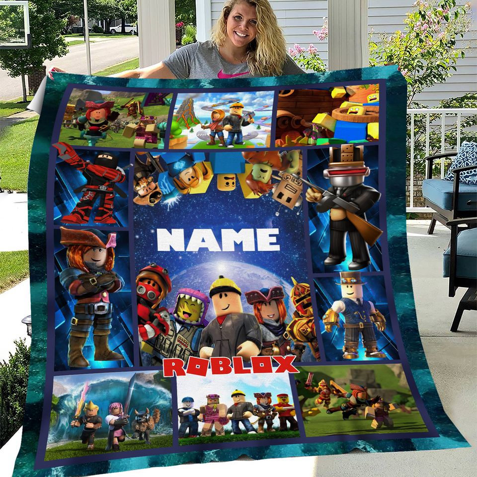 Roblox Blanket, Roblox Throw Blanket, Custom Name Blanket, Roblox ...