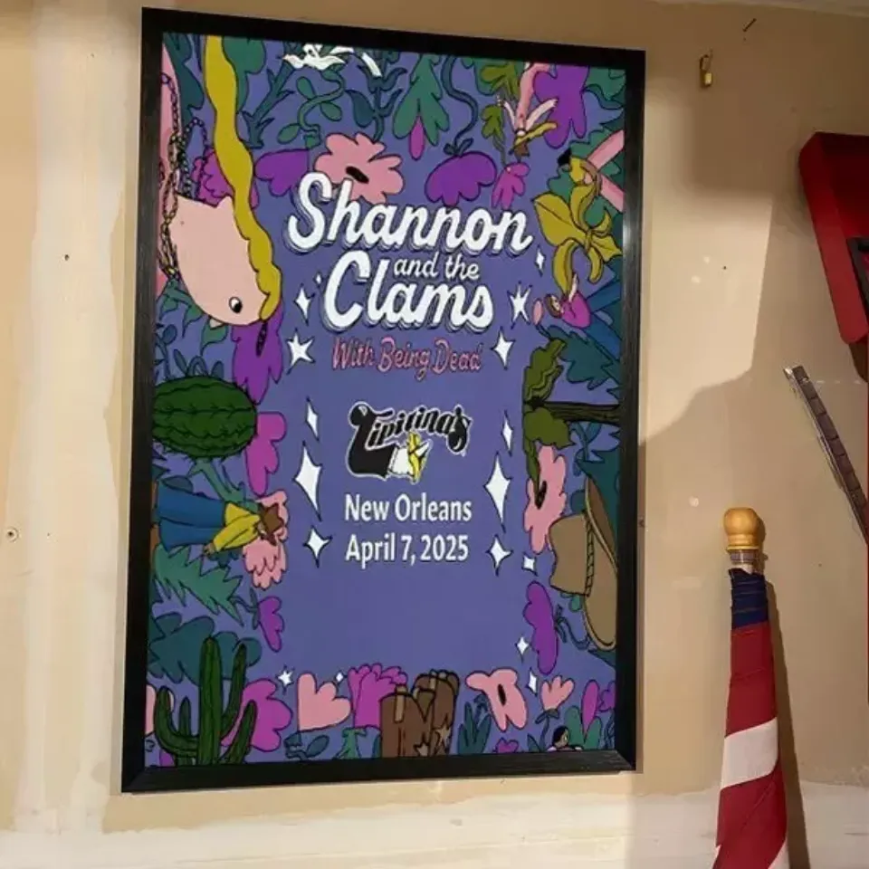 Shannon And The Clams April 7 2025 New Orleans LA Show Poster, Unframed ...