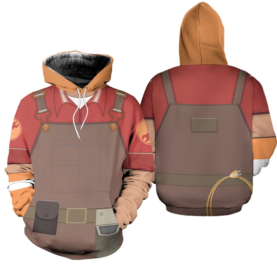 Engineer Team Fortress 2 Costume Hoodie Joggers, Comic Characters ...