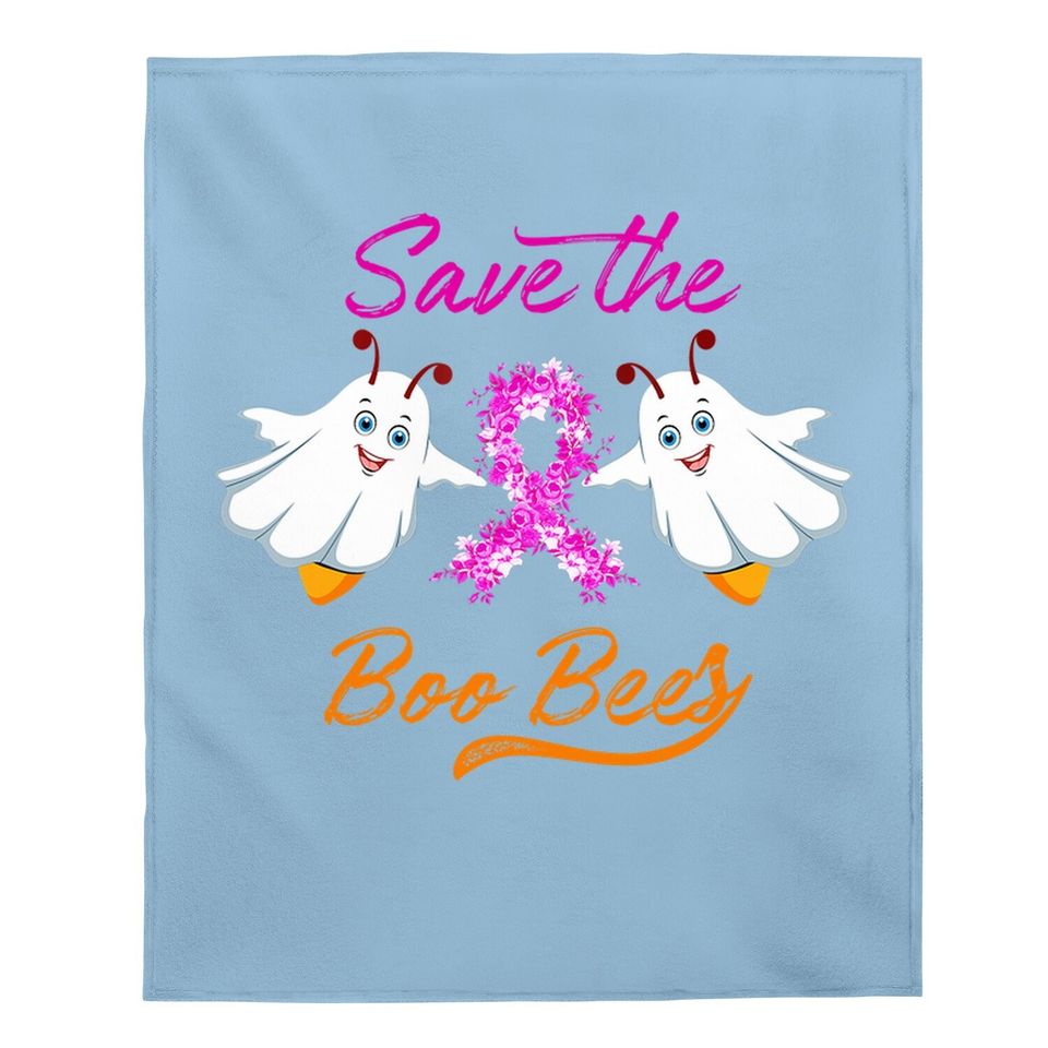 Breast Cancer Halloween Gift - Save The Boo Bees Baby Blanket | 16% OFF ...