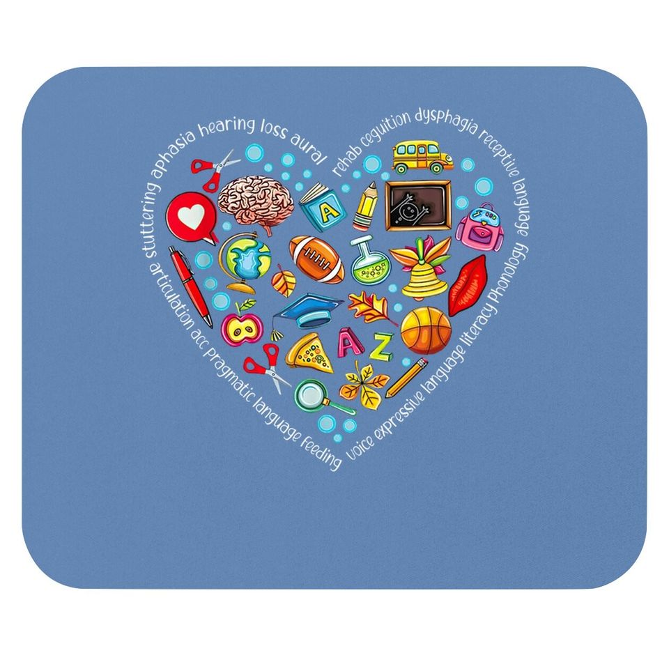 Speech Language Pathology Heart Shape Speech Therapy Mouse Pad | ID ...