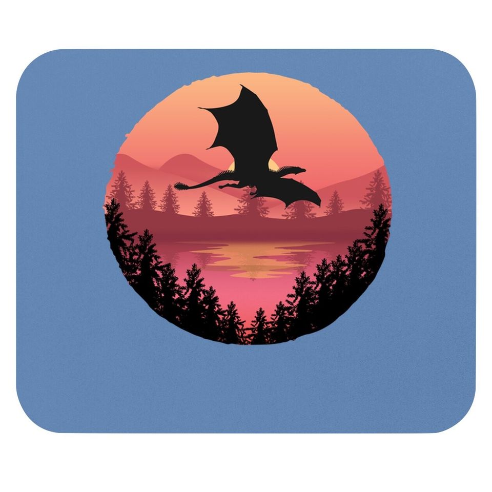 Flying Dragon - Water Sunset Fantasy / Sci-fi Art Mouse Pad | ID 137255 ...
