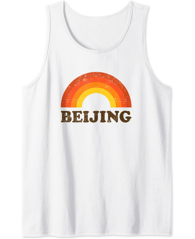 Vintage Beijing Rainbow China Souvenir 60s Distressed Tank Top | ID ...