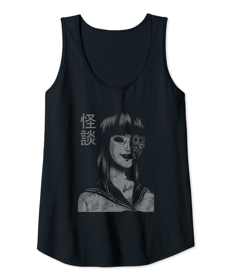 Japanese Horror Kaidan Ghost Story Monster Creepy Anime Art Tank Top ...