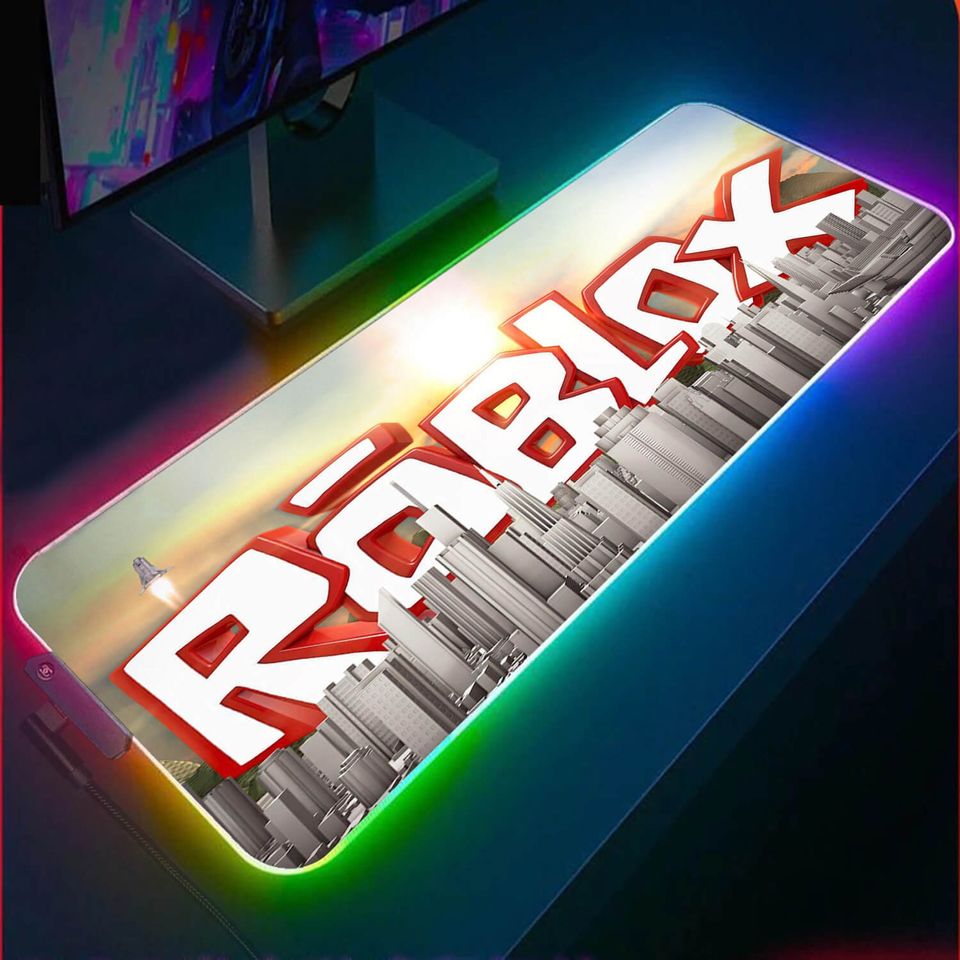 Roblox RGB Gaming Mouse Pad, RGB Gaming Desk Pad, Gaming Desk Mat, Led ...